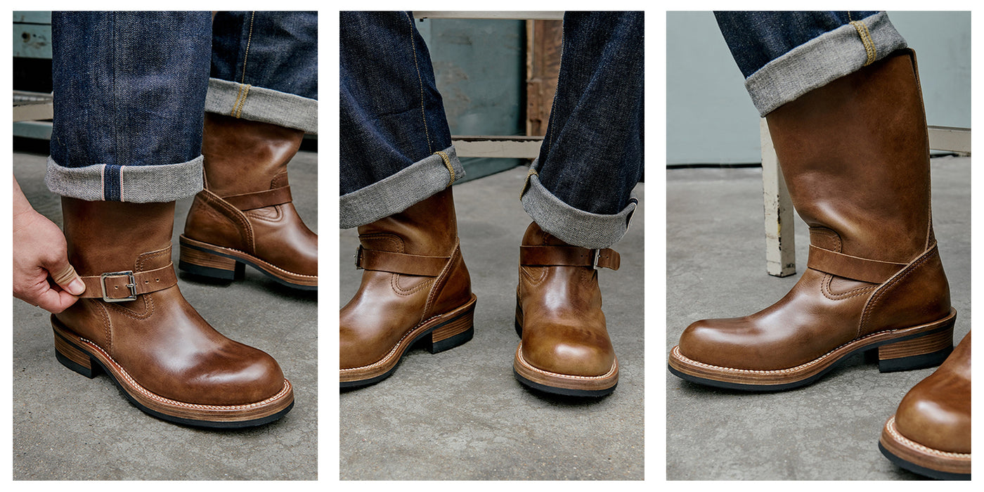 Classic Engineer Boots | Tea-Core Waxed Leather, Moto-Ready Riding Boots